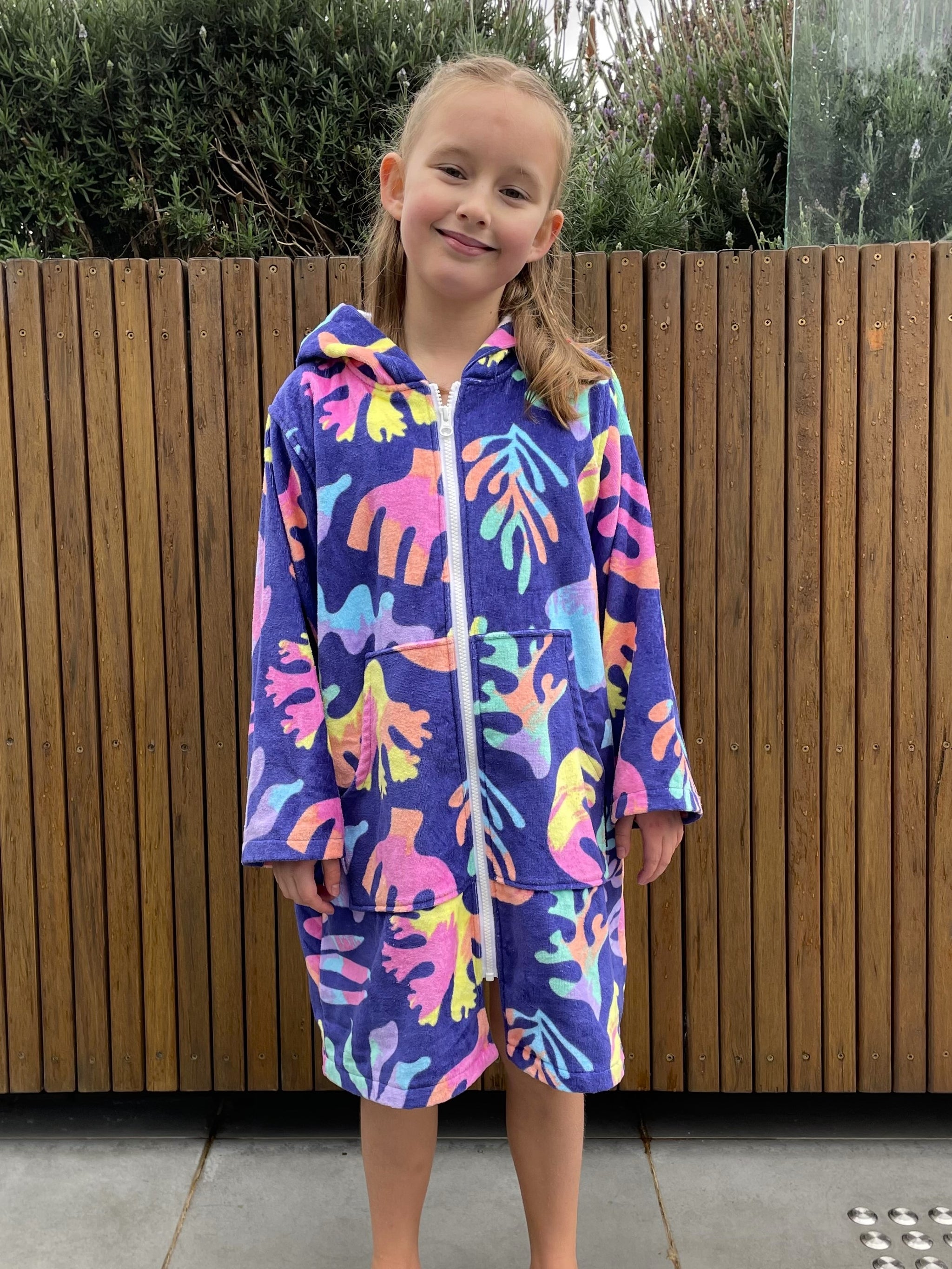 Kids Zip Up Hooded Towels | Printed Towel Hoodie | Swim Jackets ...